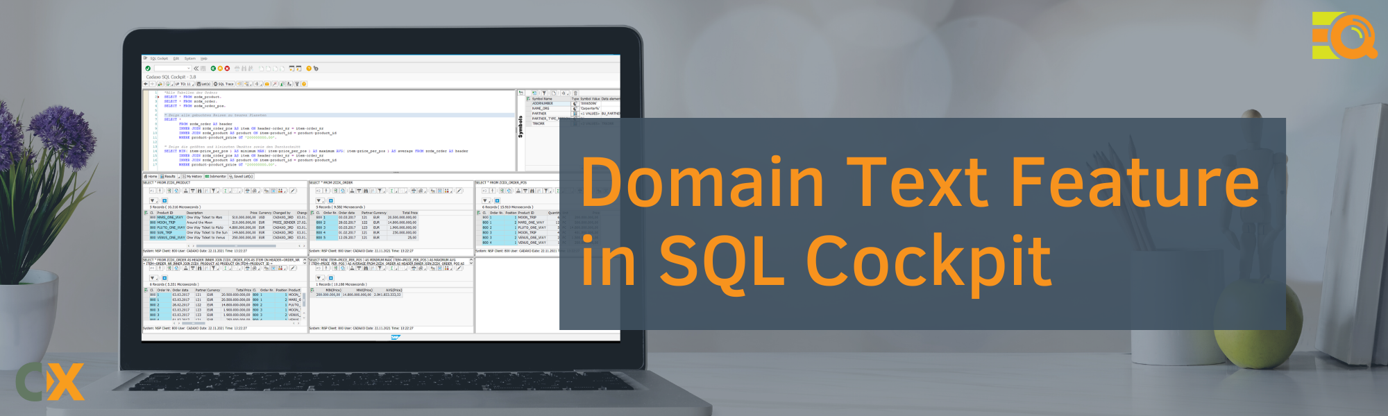 Domain Text Feature in SQL Cockpit - Cadaxo GmbH